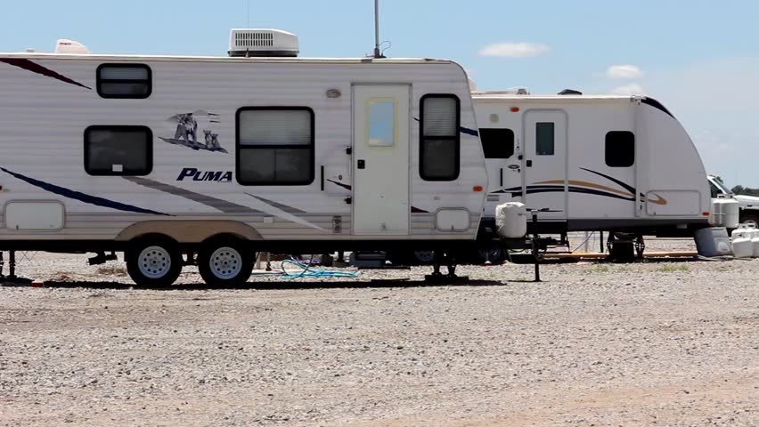 Rickety Old Vintage Abandoned Caravan/trailer In A Deserted Camp/area ...