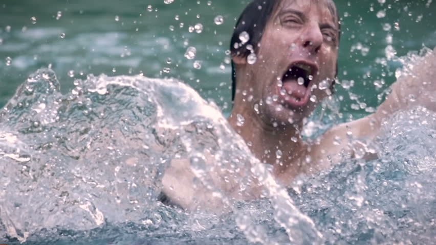 Man Drowning In The Pool Stock Footage Video 627412 | Shutterstock
