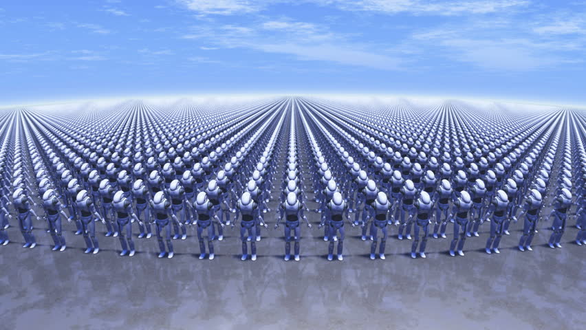 Marching Robots Stock Footage Video (100% Royalty-free) 1668040 ...