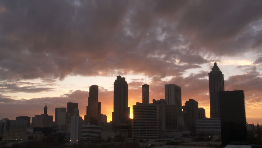 Stock video of sunset atlanta skyline | 1670410 | Shutterstock