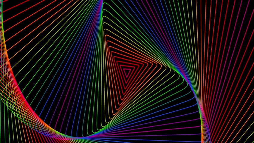 Triangle Rainbow Colors Loop Stock Footage Video (100% Royalty-free ...