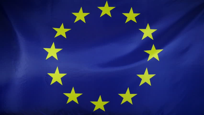 Textile Flag of Europe with Stock Footage Video (100% Royalty-free ...