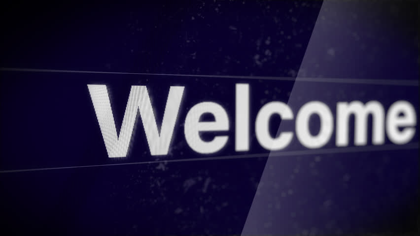 Stock video of a lcd text message "welcome" scrolling | 16841170 ...