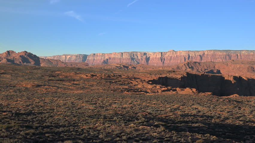 Aerial Shot Of Mojave Desert - Arizona, US Flying Over Of The Barren ...