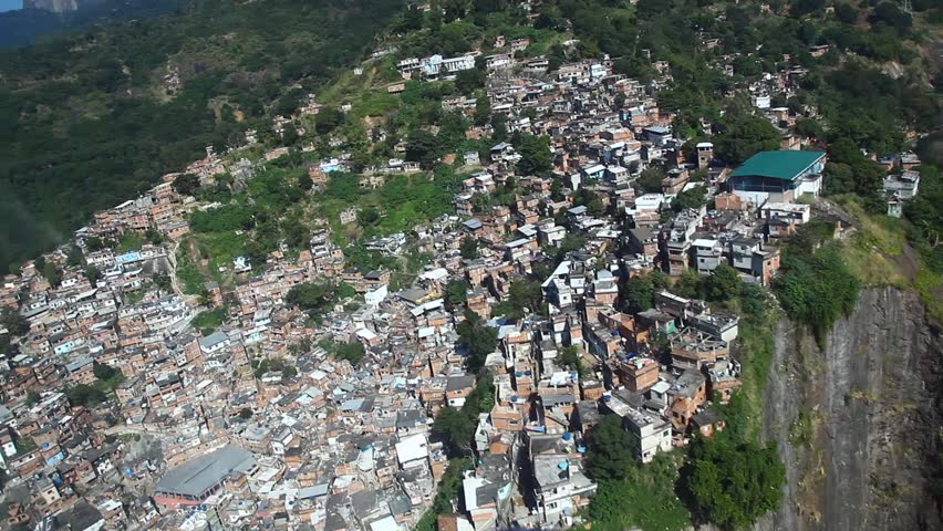 Aerial View Of Rocinha, Brazil's Largest Favela, Rio De Janeiro, Brazil ...
