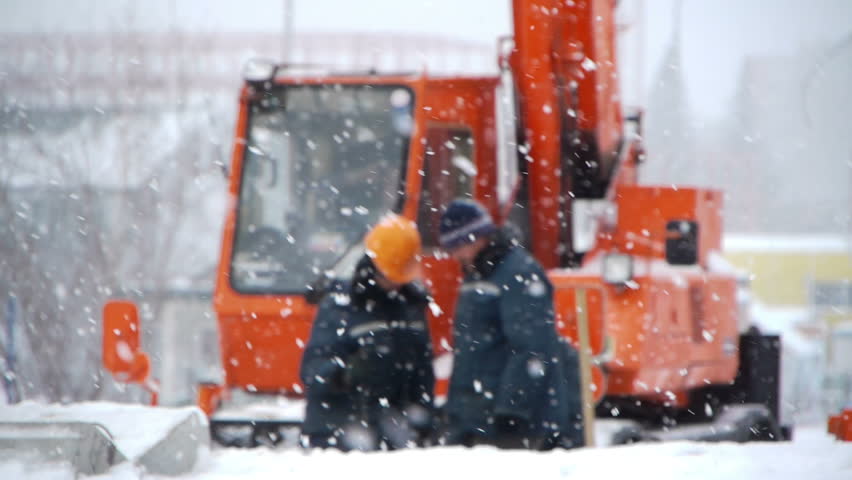 Winter Construction Stock Footage Video (100% Royalty-free) 1741840 ...