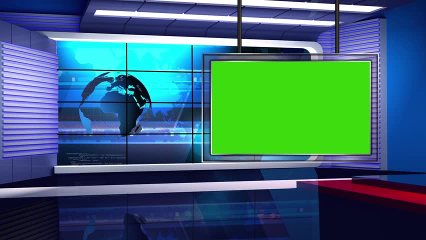 News Tv Studio Set 118 Virtual Green Screen Background
