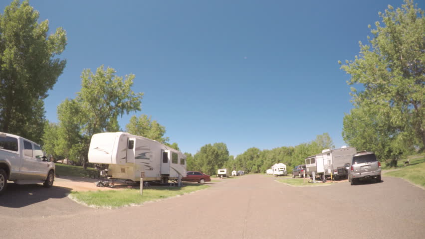 Denver, Colorado, USA-June 27, 2016. RV Campground At Cherry Creek ...