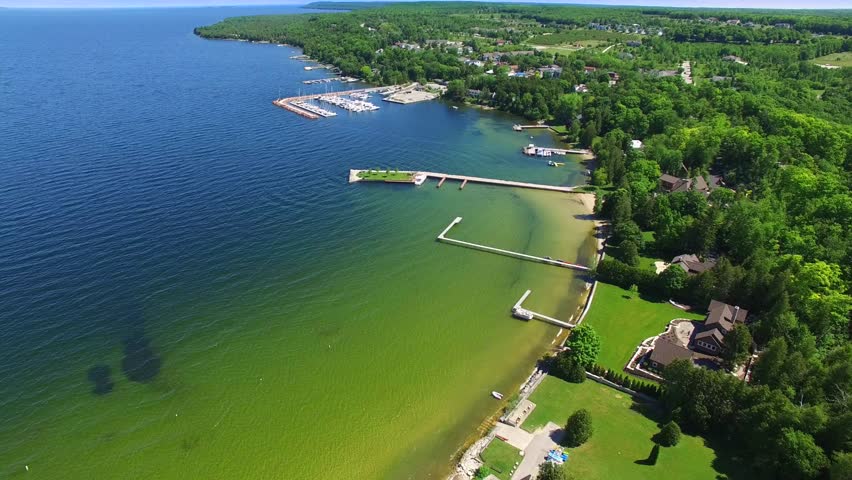 Scenic Shoreline at Egg Harbor, Wisconsin image - Free stock photo ...
