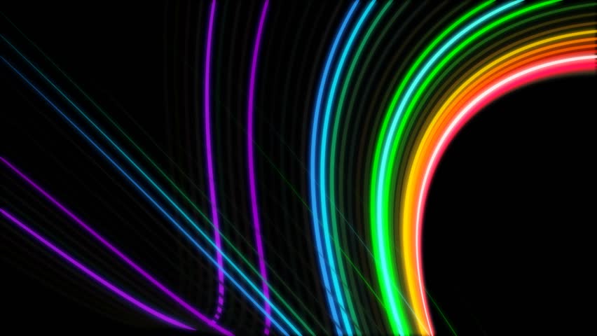 Rainbow Neon Matrix of Lines Stock Footage Video (100% Royalty-free ...
