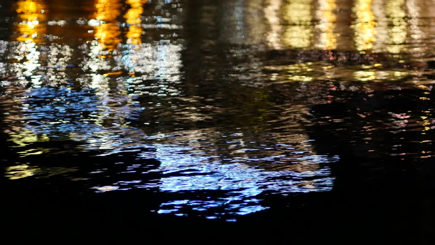 Water Reflection with Lights at Stock Footage Video (100% Royalty-free ...