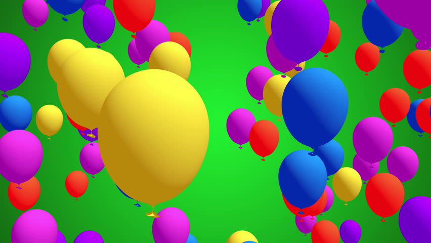 Balloons Party Design, Video Animation Videos de metraje en stock ...