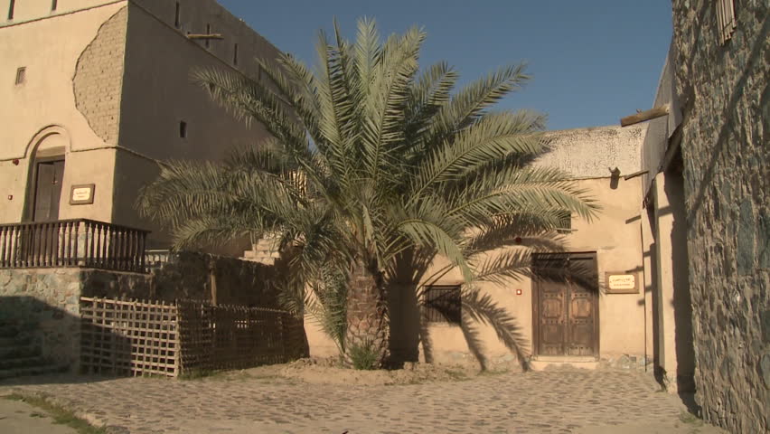 Hatta Heritage Village. Wide Pan-left Stock Footage Video (100% Royalty ...