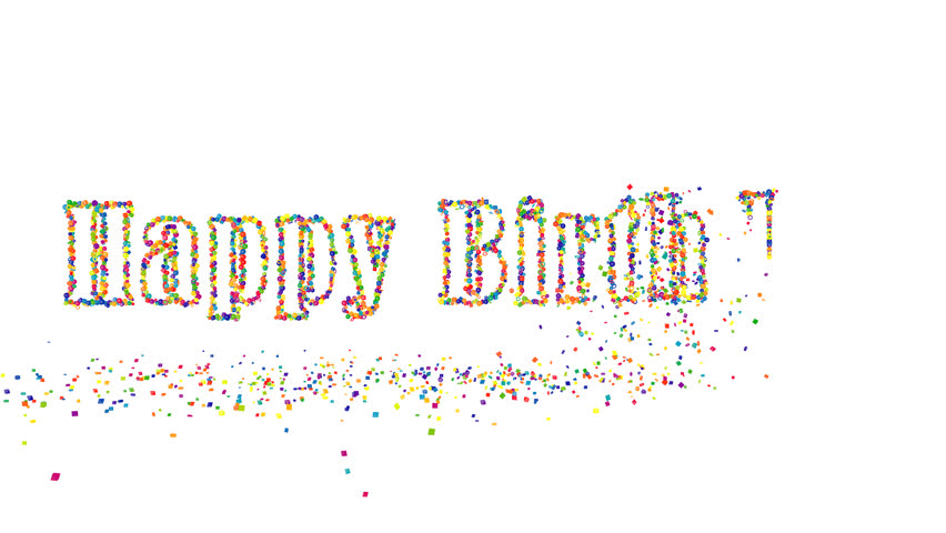 Happy Birthday Particle Text 3d Stock Footage Video (100% Royalty-free ...