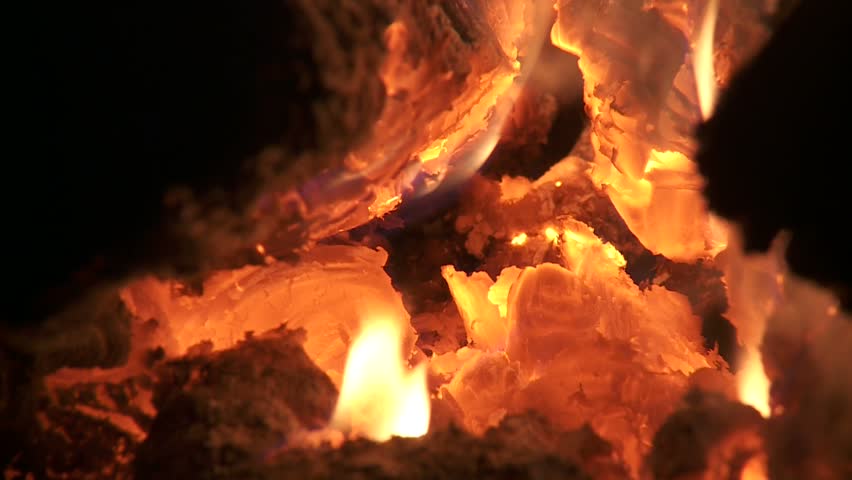 A Bushfire Burning Orange And Red At Night, 4k Stock Footage Video ...