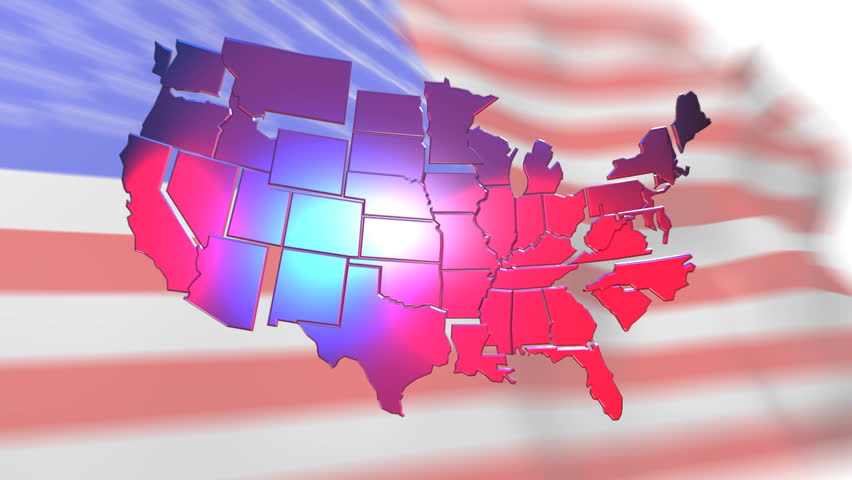Us Map and Flag Stock Footage Video (100% Royalty-free) 1947520 ...