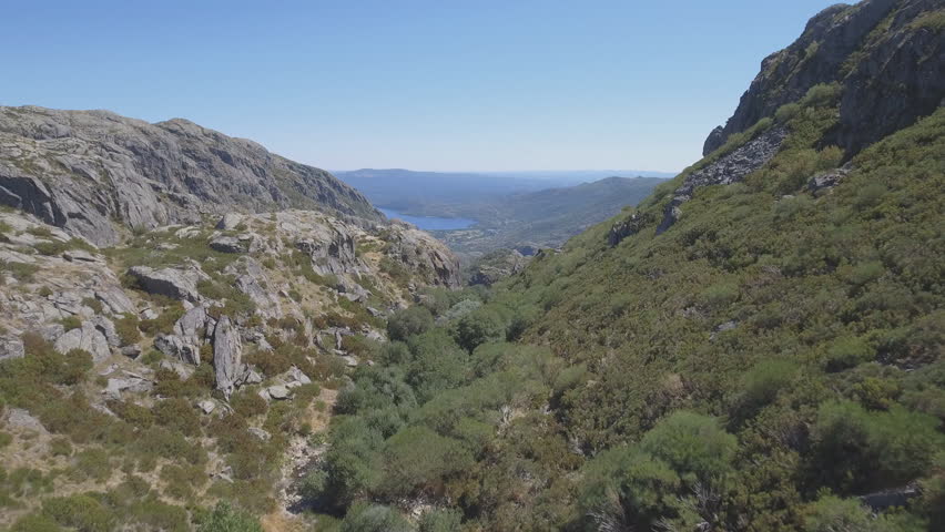 Aerial, Flight Over Stony Desert At Cela, Portugal - Native Material ...