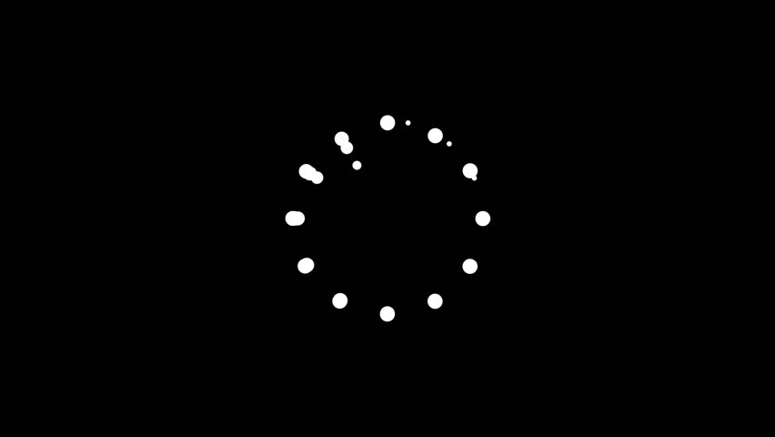 Loading Circle W Alpha 60fps Ten Animated Dots Fading In And Out In Sequence Creating A