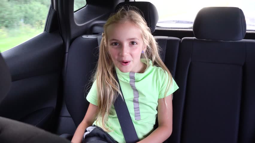 Concentrated Beautiful Girl Driving A Car On A Highway Stock Footage ...