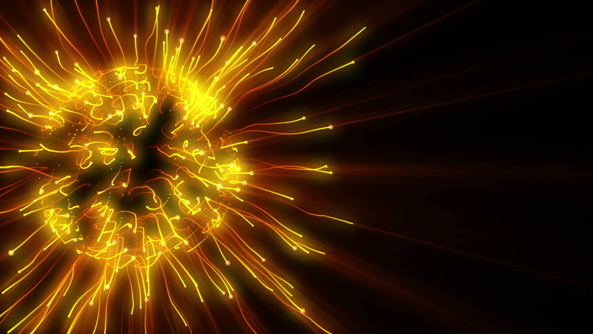 Stock video of abstract gold plasma ball with electric | 1964380 ...