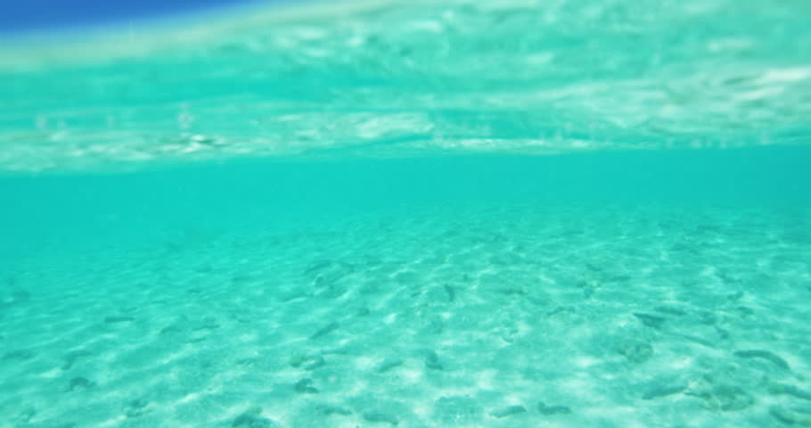 Underwater Footage Of Clear Blue Water Near Beach. Stock Footage Video ...