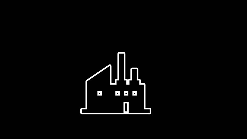 Factory Icon Animation Stock Footage Video (100% Royalty-free) 20483710 ...