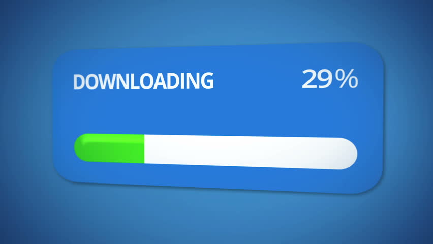 Downloading Dialog Window, Progress Bar Stock Footage Video (100% ...
