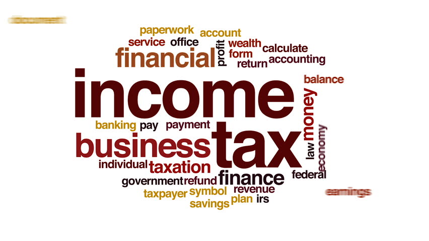 Income Tax Animated Word Cloud. Stock Footage Video (100% Royalty-free ...
