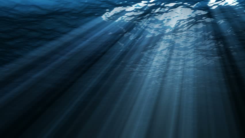 Underwater View Of Tropical Sea Looking Up At The Surface With Sun ...