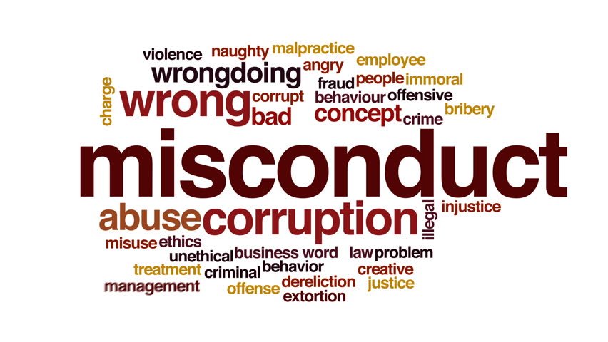 Misconduct Animated Word Cloud. Stock Footage Video (100% Royalty-free ...