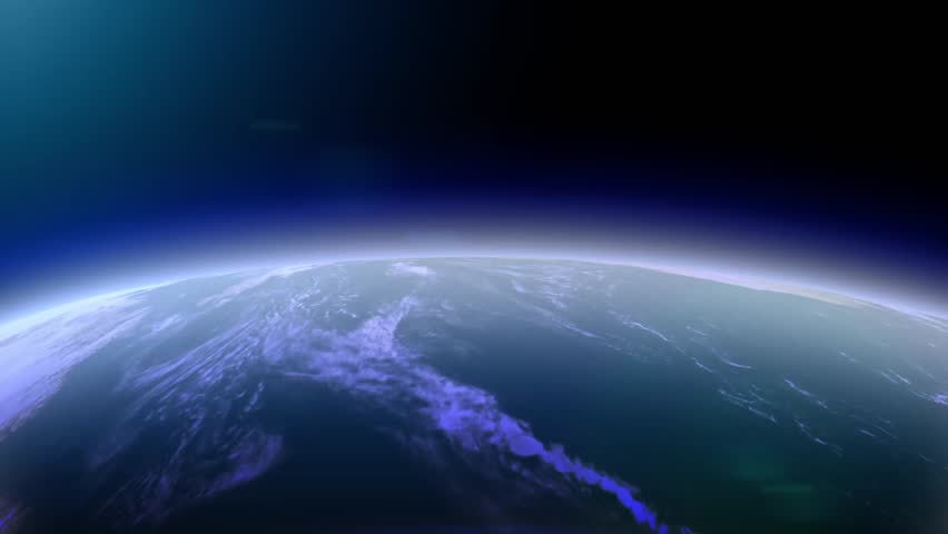 Highly Detailed Epic Sunrise World Skyline. Planet Earth Europe Zone ...