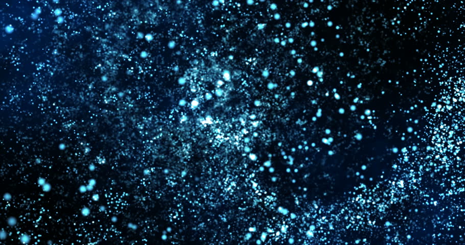 Abstract Background With Shiny Particles. Cyan Tint. Seamless Loop ...