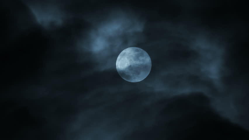 Scary Full Moon Night Clouds Cool Wallpapers: Scary Full Moon