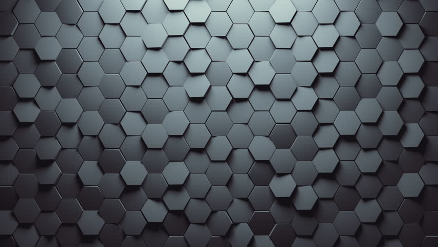 Abstract Hexagons Background Random Motion, 3d Loopable Animation 4k Stock Footage Video ...