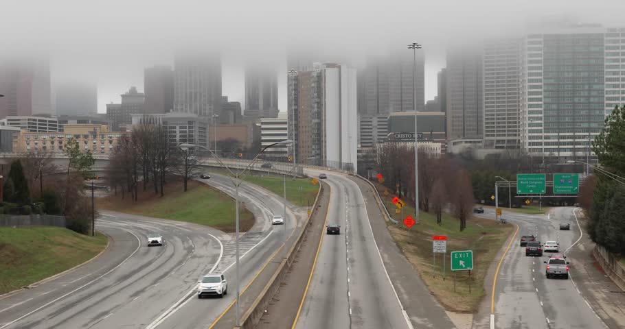 Skyline and sky towers with highways in Atlanta, Georgia image - Free ...
