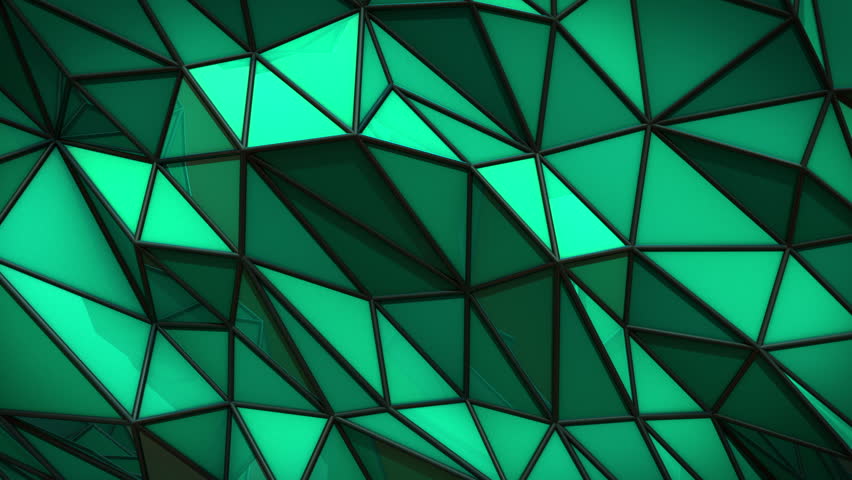 Wave Of Green Triangle Patterns Wave Reflective Geometric Shapes Stock ...