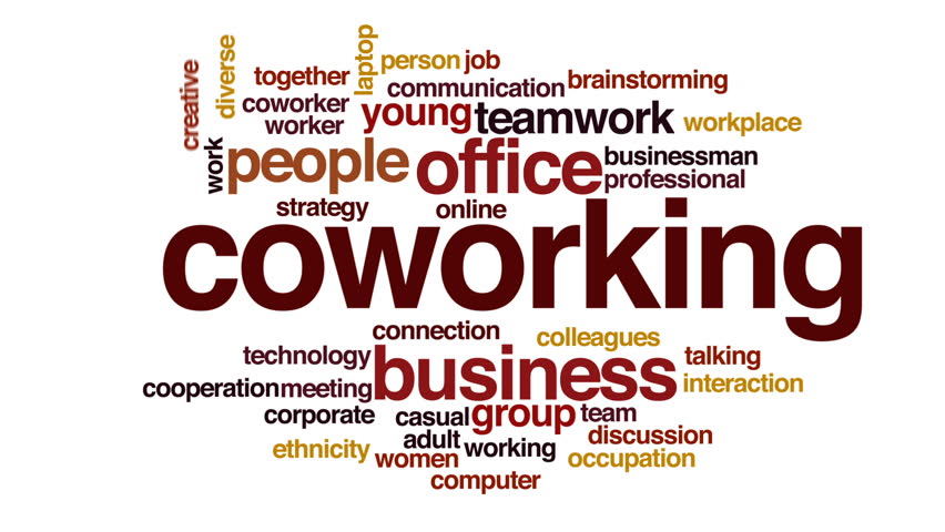 Coworking Animated Word Cloud, Text Stock Footage Video (100% Royalty ...
