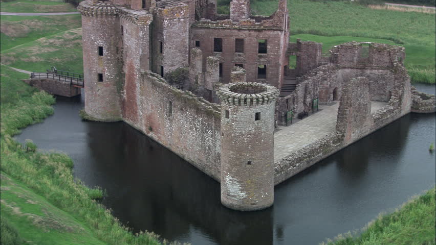 Caerlaverock Castle Rare Triangular Castle Stock Footage Video (100% ...