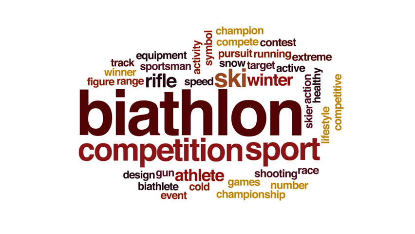 Biathlon Animated Word Cloud, Text Stock Footage Video (100% Royalty ...