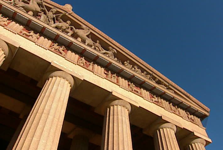 Columns and the roof of the Parthenon in Nashville image - Free stock ...