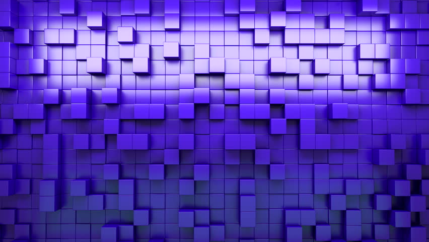 Loop Able Blue Cube Abstract On Blue Background. Loop Able 3D Render ...