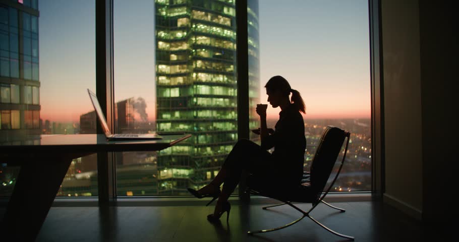 Young Woman Businessman Ceo Sitting Stock Footage Video (100% Royalty ...