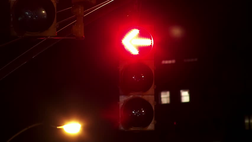 Traffic Lights at Night Stock Footage Video (100% Royalty-free) 2468180 ...