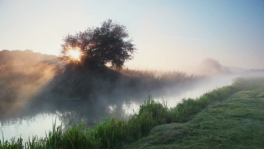 Mist Rises Over the Water Stock Footage Video (100% Royalty-free ...