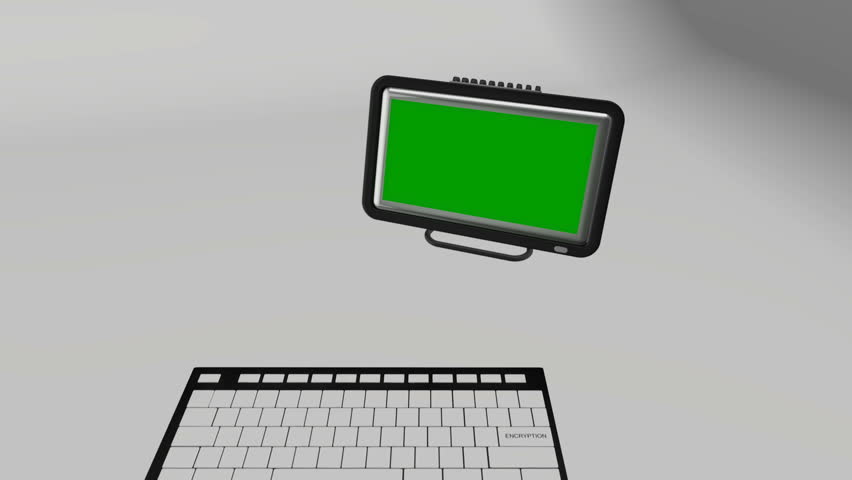 Seamless Looping 3D Animation Of A Computer Keyboard With A Write Key ...