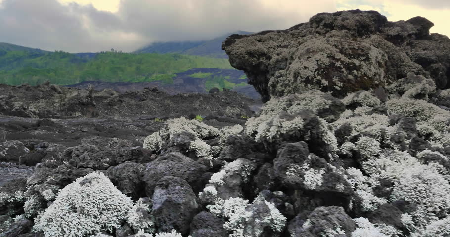 Dark Hard Lava Geological Formation Stock Footage Video (100% Royalty ...