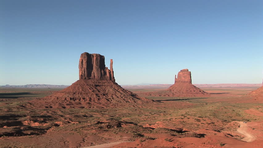 Famous Mittens And Merrick's Butte Rock Formations In Monument Valley ...