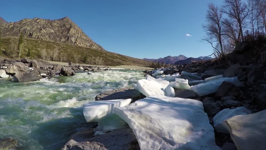 Katun River In Altai Mountains, Russia, 4k Stock Footage Video 13086560 ...