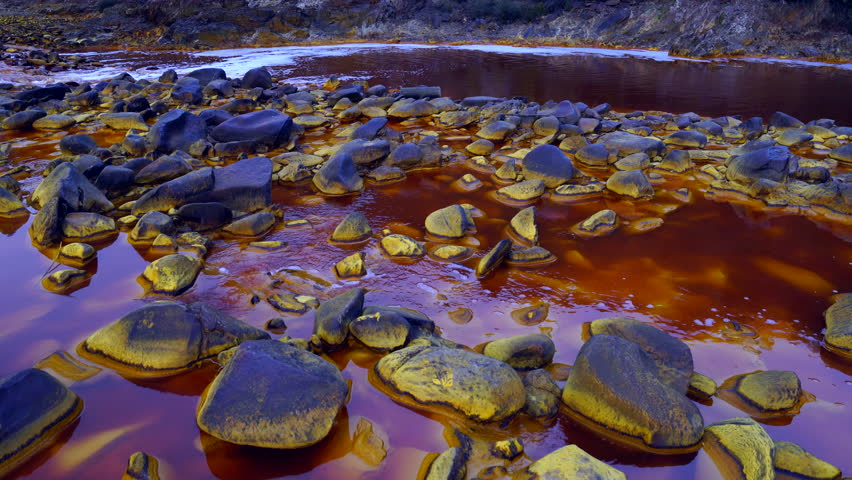 Red River, Sierra Morena, Gulf Of Cadiz, Huelva, Andalucia, Spain ...