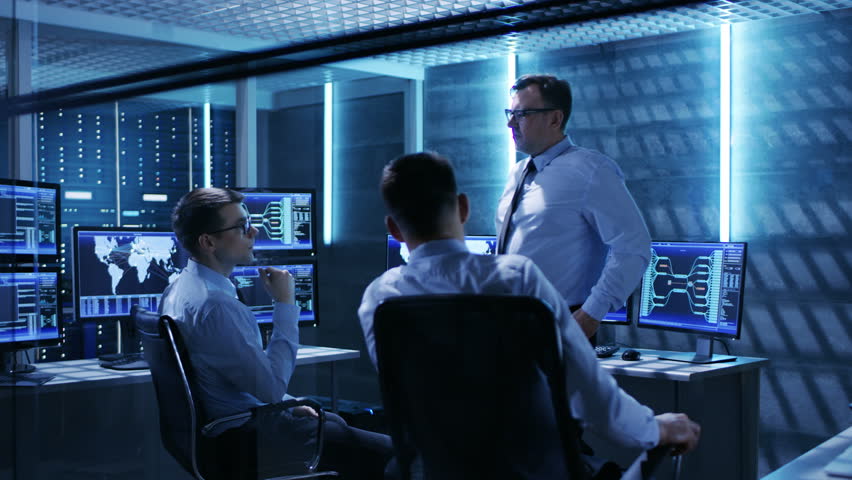 Team of Technical Moderators Have Stock Footage Video (100% Royalty ...